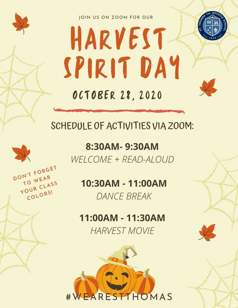 Fall Spirit Day On Wednesday Via Zoom St Thomas The Apostle School Fall Spirit Day On Wednesday Via Zoom St Thomas The Apostle School