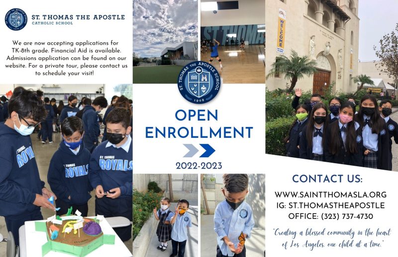 Open Enrollment 2022-2023 | St. Thomas the Apostle School Open Enrollment 2022-2023 | St. Thomas the Apostle School
